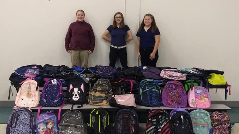 Paragon Students Collect Backpacks for Homeless