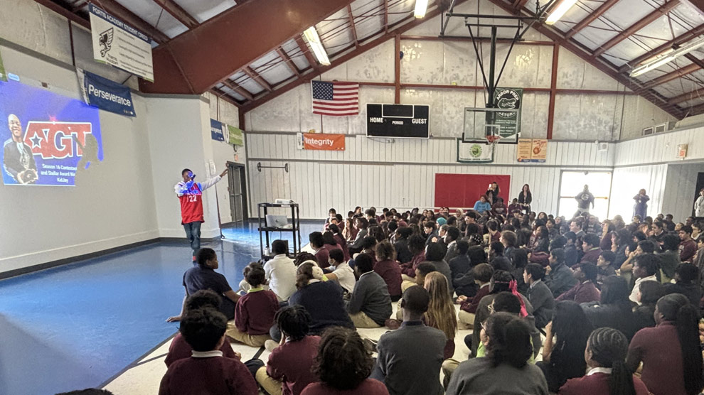 Rising Rap Star Returns to Perform at School He Attended