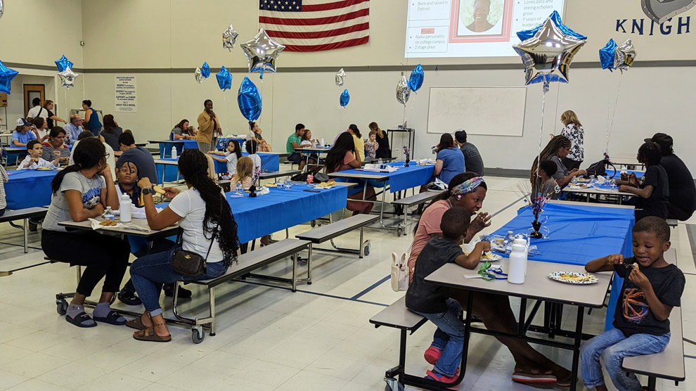 Pasta Dinner Provides a Great Introduction for New Knapp Principal